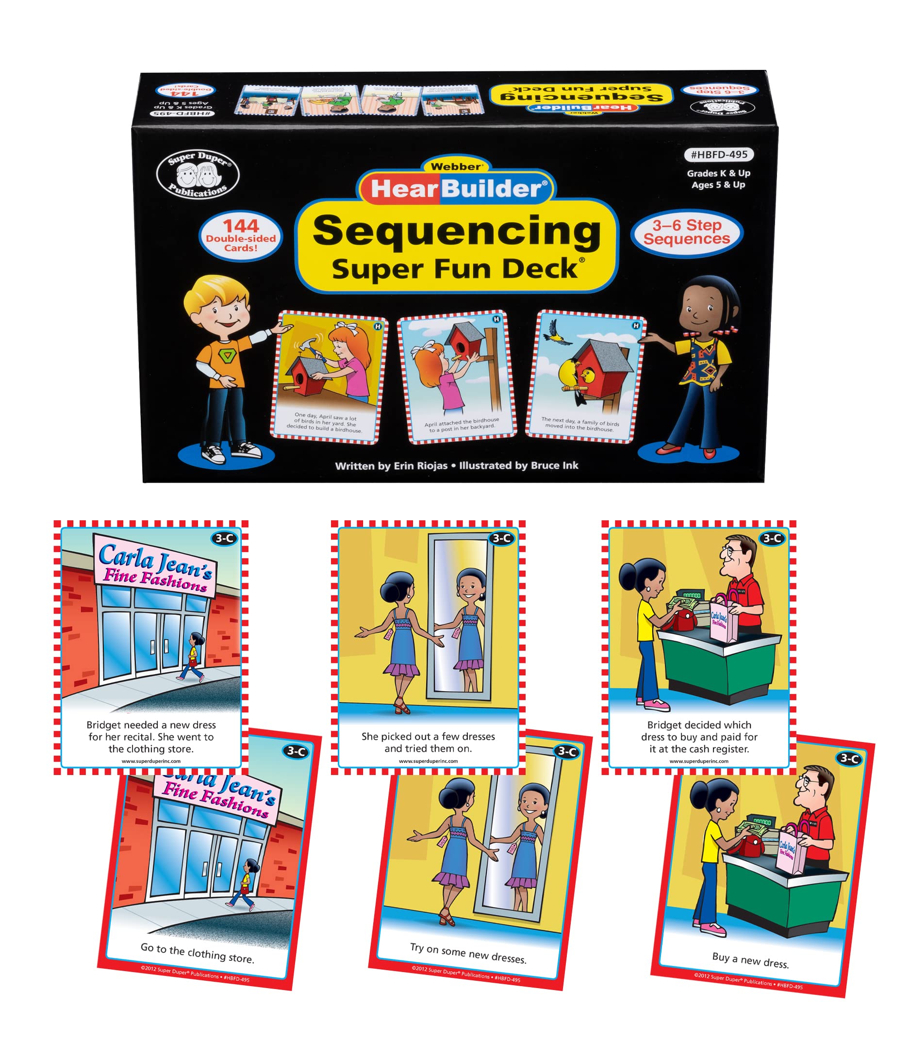 Buy Super Duper Publications | HearBuilder Sequencing Flash Card Fun ...