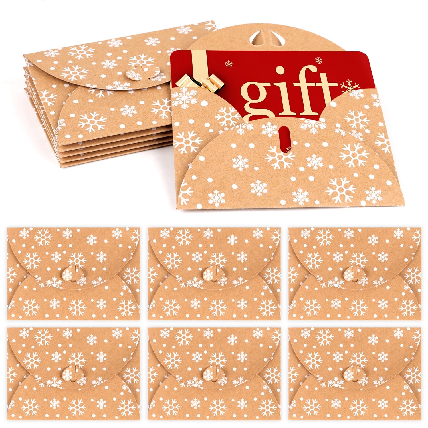 SULOLI Christmas Mini Eenvelopes,50PCS Gift Card Envelopes Christmas ...