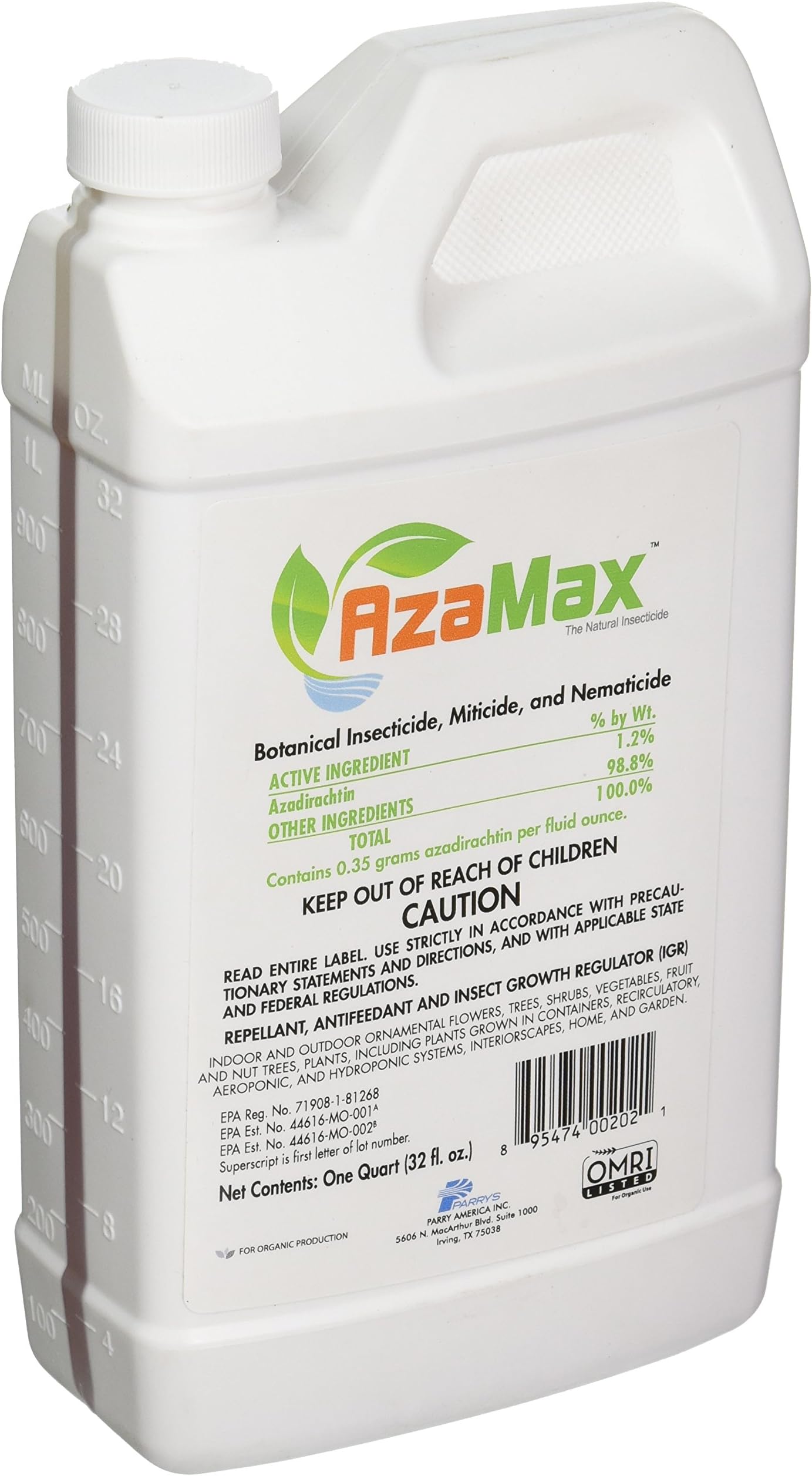 Amazon.com: General Hydroponics GH2021 Azamax Antifeedant and Insect ...