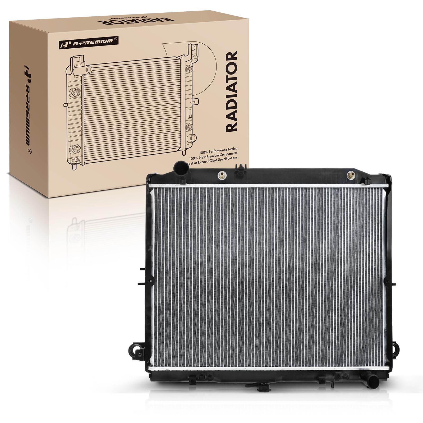 A-Premium Engine Coolant Radiator Assembly with Transmission Oil Cooler ...