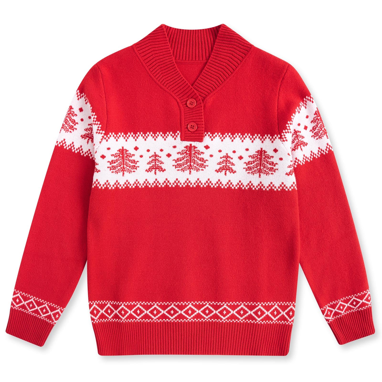 Amazon.com: Funnycokid Boys Christmas Sweaters Kids Knit Christmas Tree ...