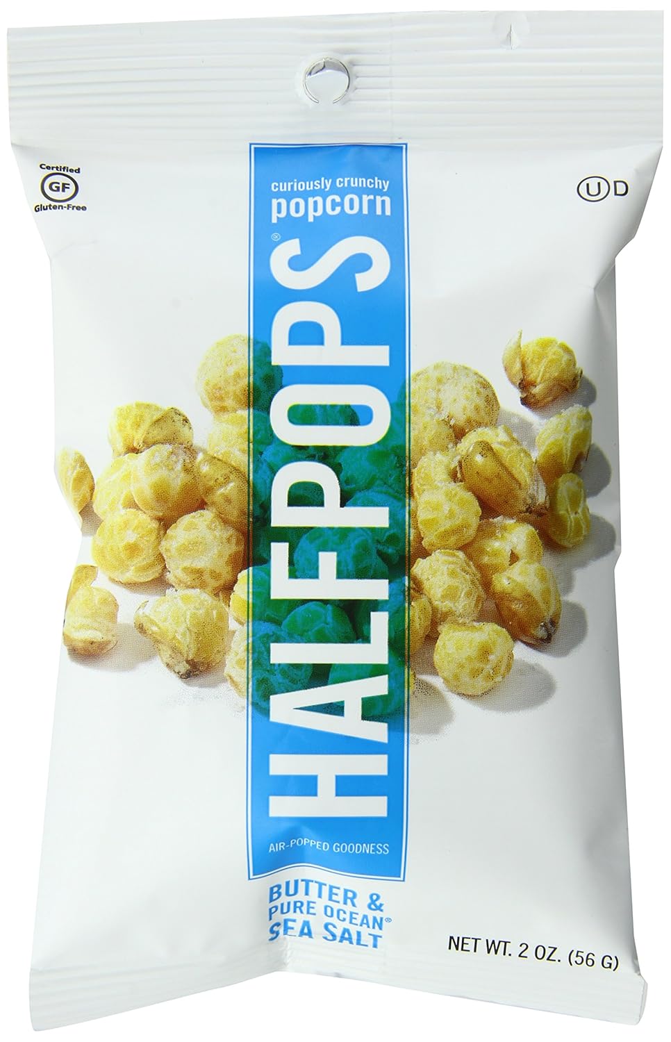 Amazon.com: Halfpops Curiously Crunchy Popcorn, Butter and Pure Ocean ...