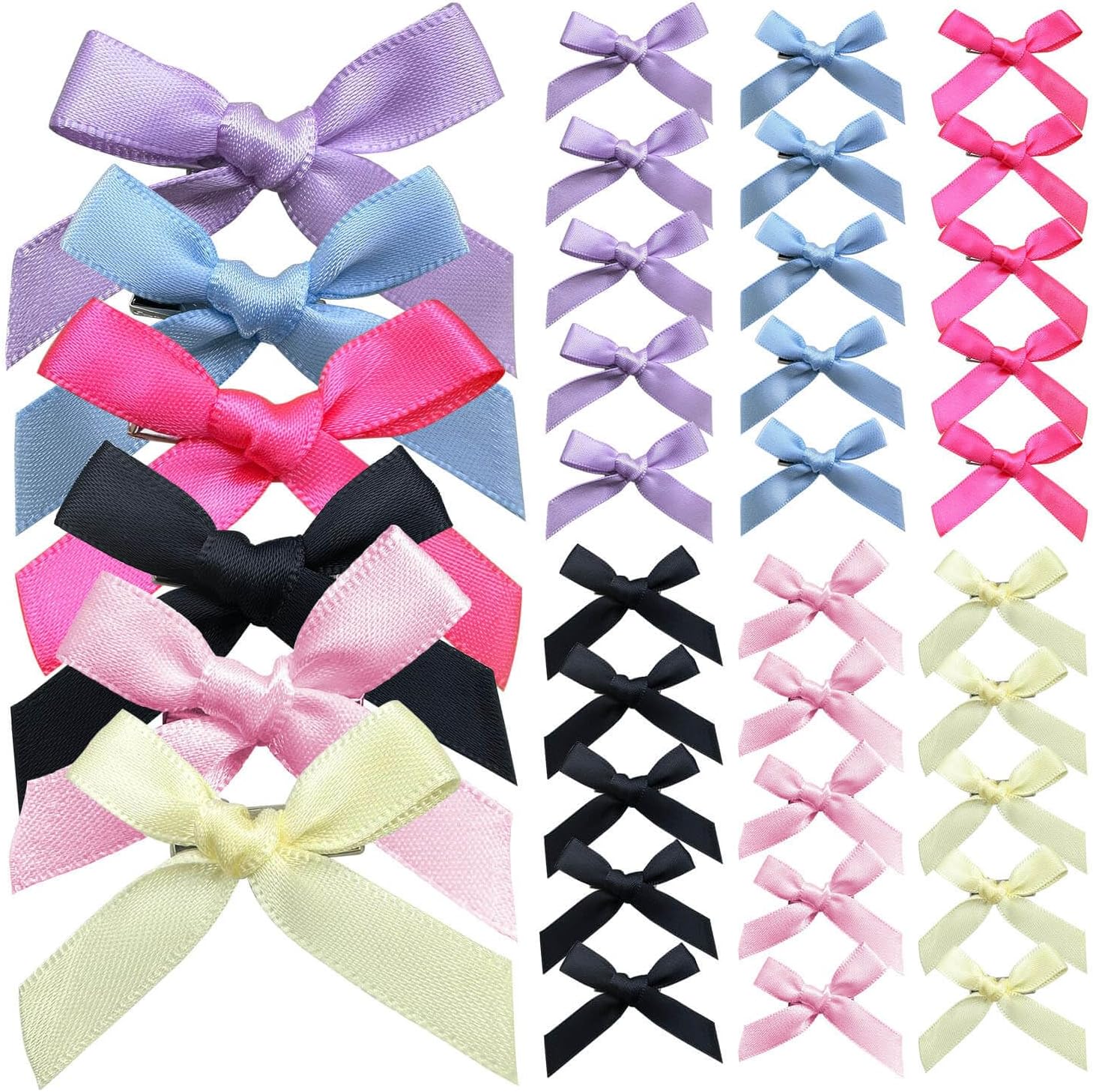 Amazon.com : YONOY 60Pcs Mini Cute Bow Hair Clips for Women Girls,Small ...