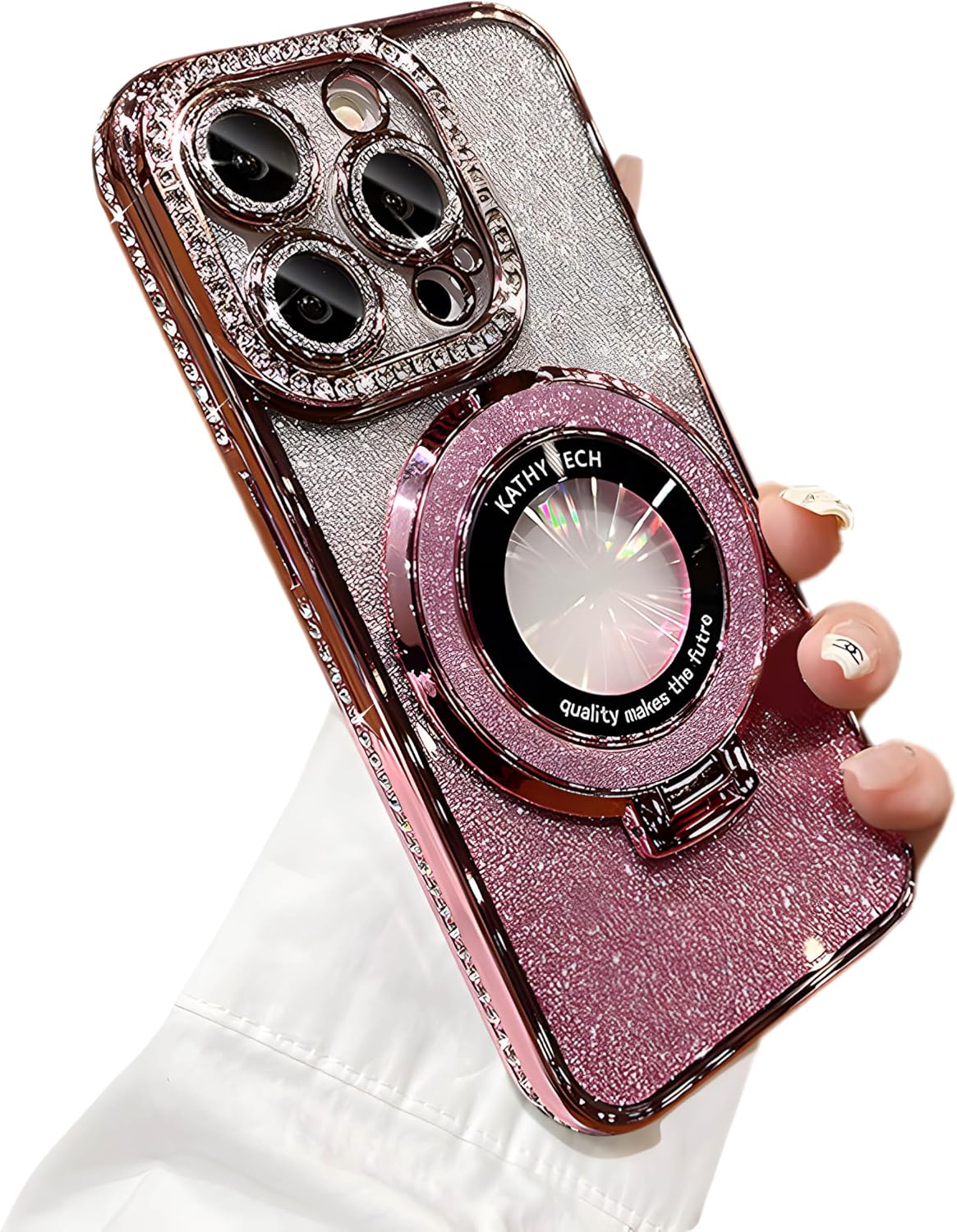 Amazon.com: QQicea Bling Glitter Phone Case Compatible with iPhone 16 ...