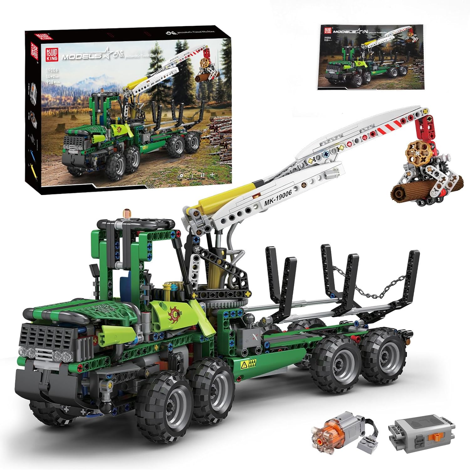 Amazon.com: Mould King 19006 Forest Machine Building Kit, Pneumatic ...