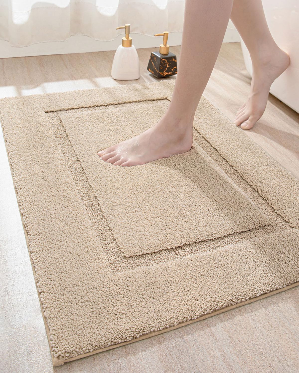 Amazon.com: DEXI Bathroom Rug Mat 24x16, Super Absorbent Soft Mats ...