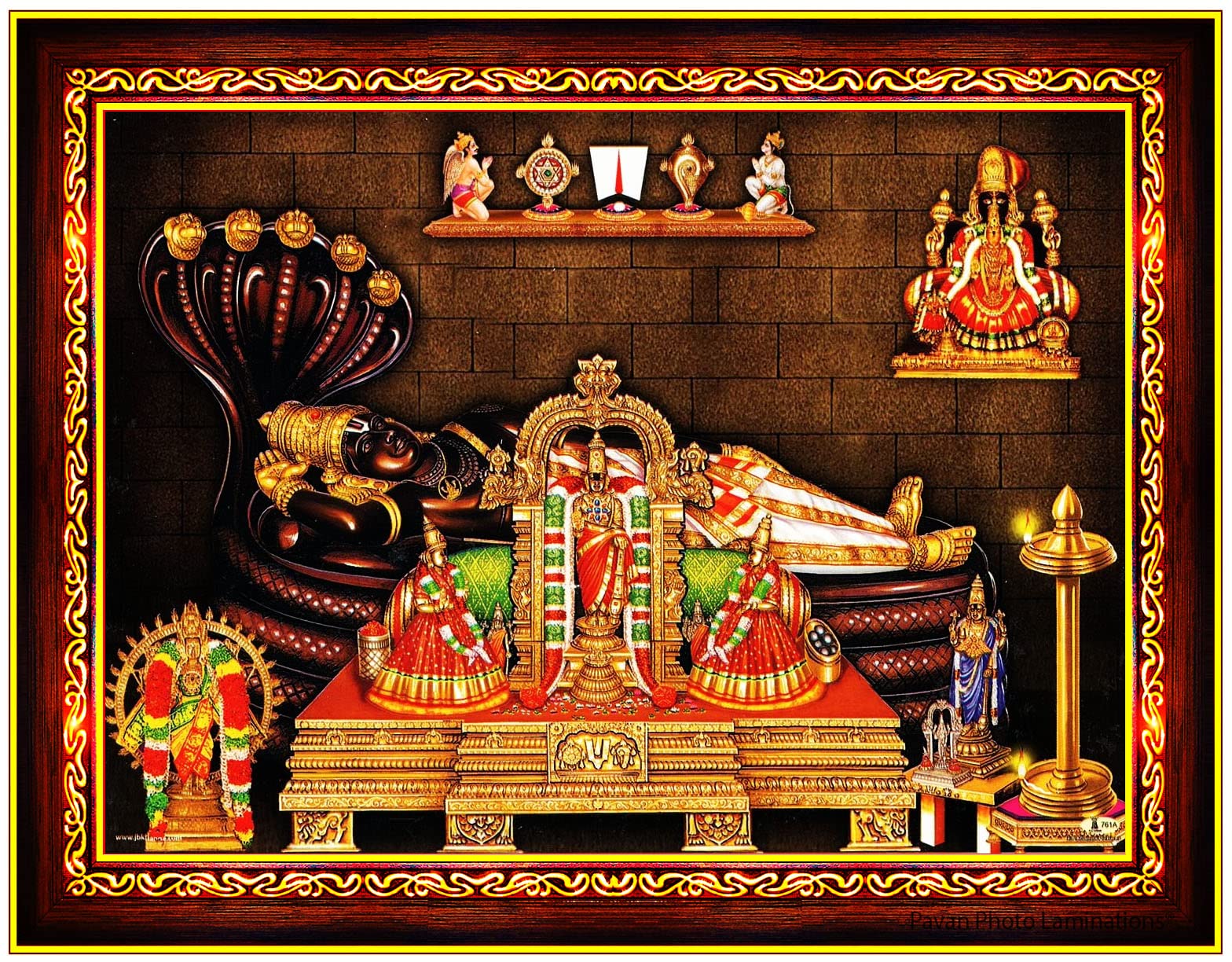 Buy Pavan Photo Laminations, Lord Anantha Padmanabhaswamy Bhagwan ...