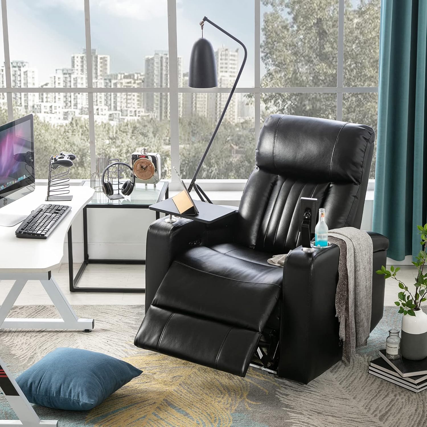 Amazon.com: Power Recliner Chair with USB Charging Port and Hidden Arm ...