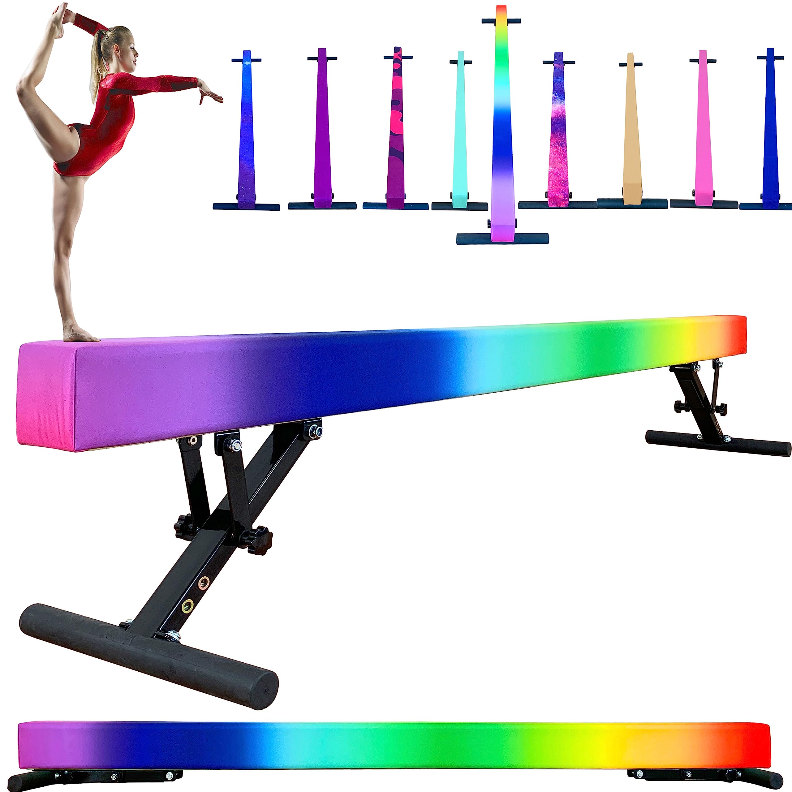 8 Ft Adjustable Gymnastic Balance Beam For Kids Children Home ...