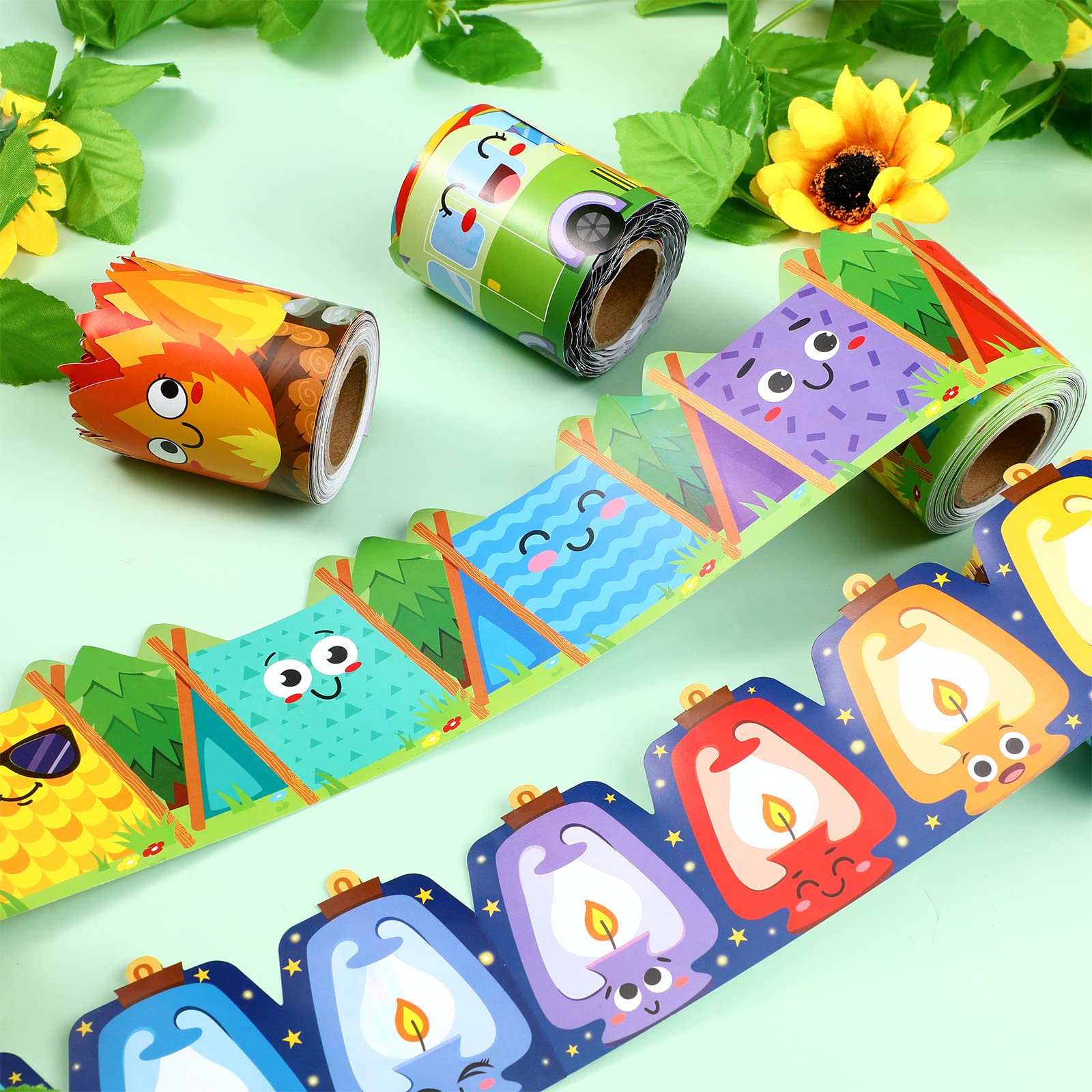 Snapklik.com : 4 Rolls 131 Ft Camping Bulletin Board Borders Camping ...