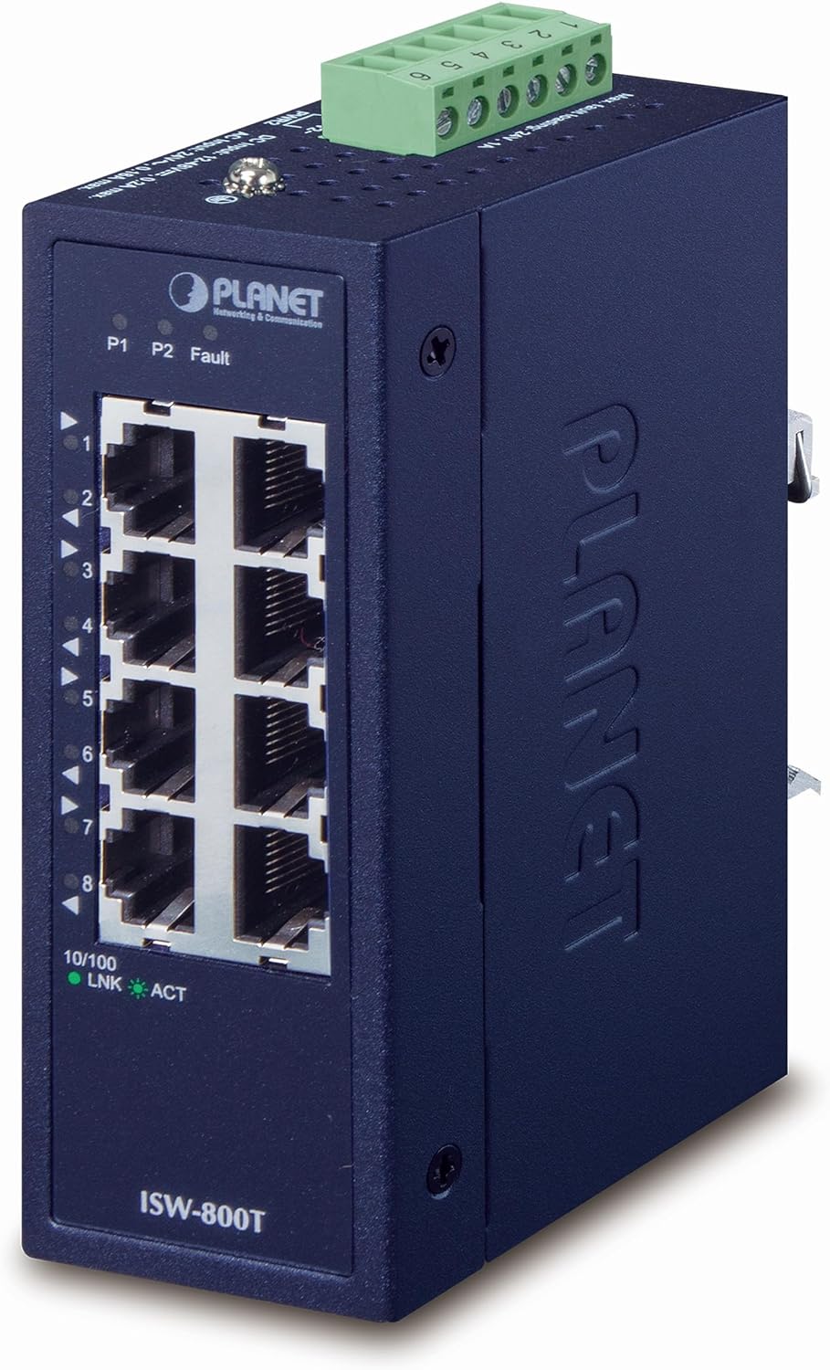 Amazon.co.jp: PLANET プラネット 産業用スイッチングハブ 8ポート 100BASE-TX対応 ISW-800T ...