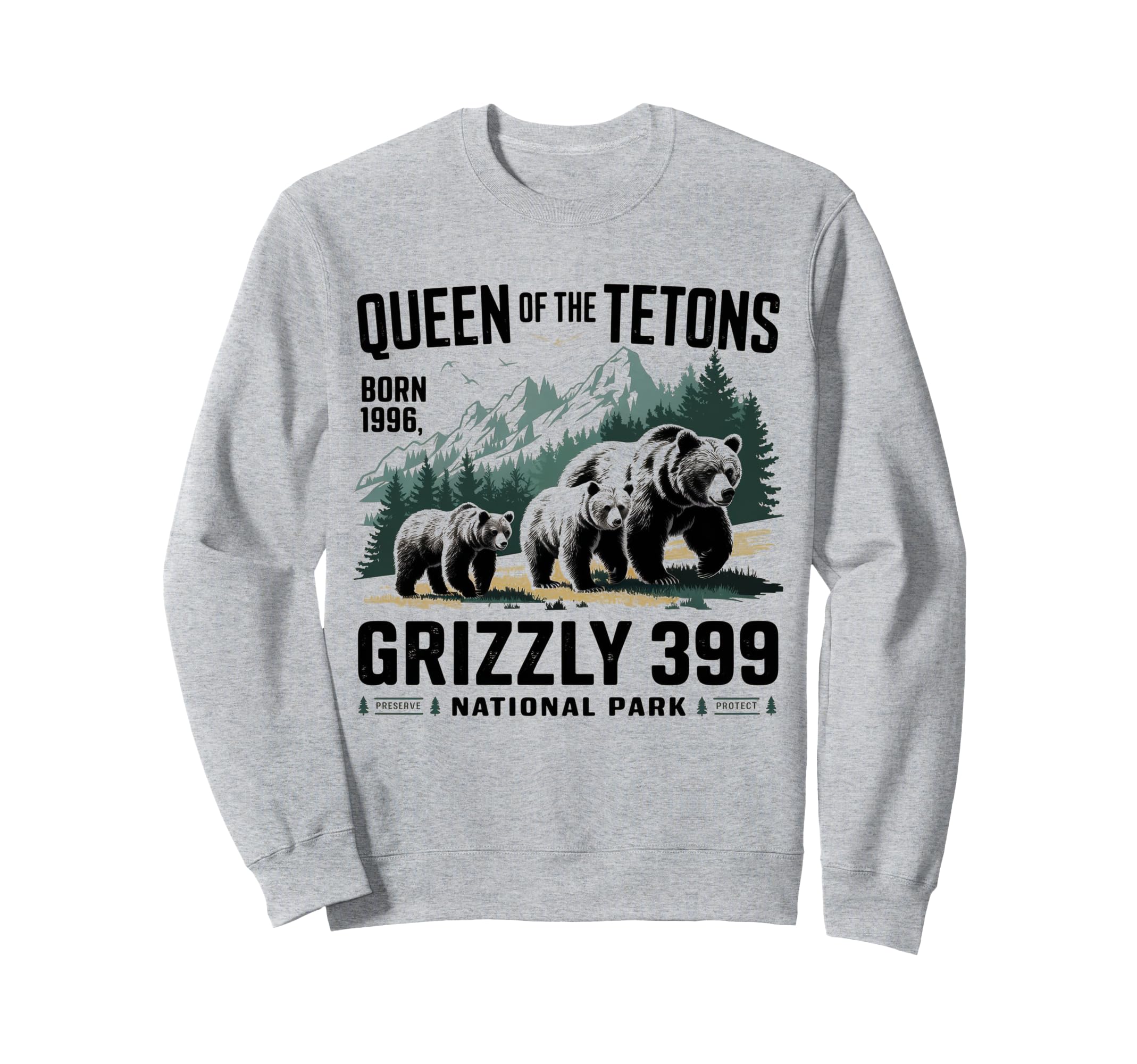 Amazon.com: Queen of the Tetons Grizzly 399 National Park Adventure Tee ...