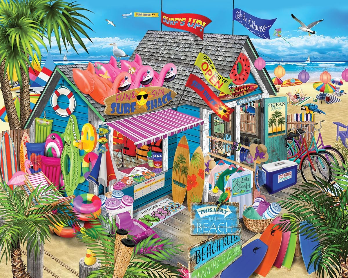 White Mountain Surf Shack 1000 Piece Puzzle for Adults Beach Summer ...
