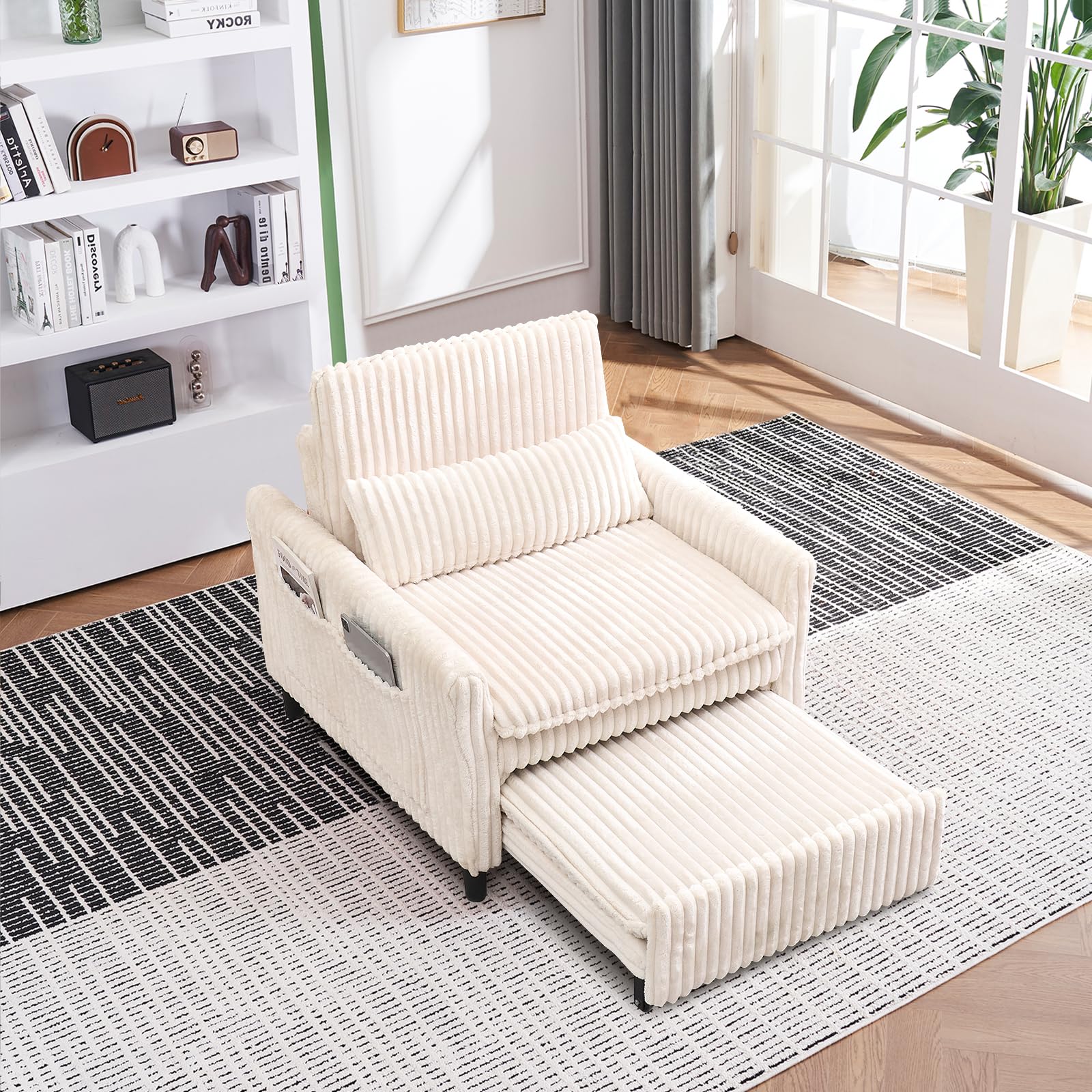 Amazon.com: Folding Sofa Bed Convertible Sleeper Chair with Pillow ...