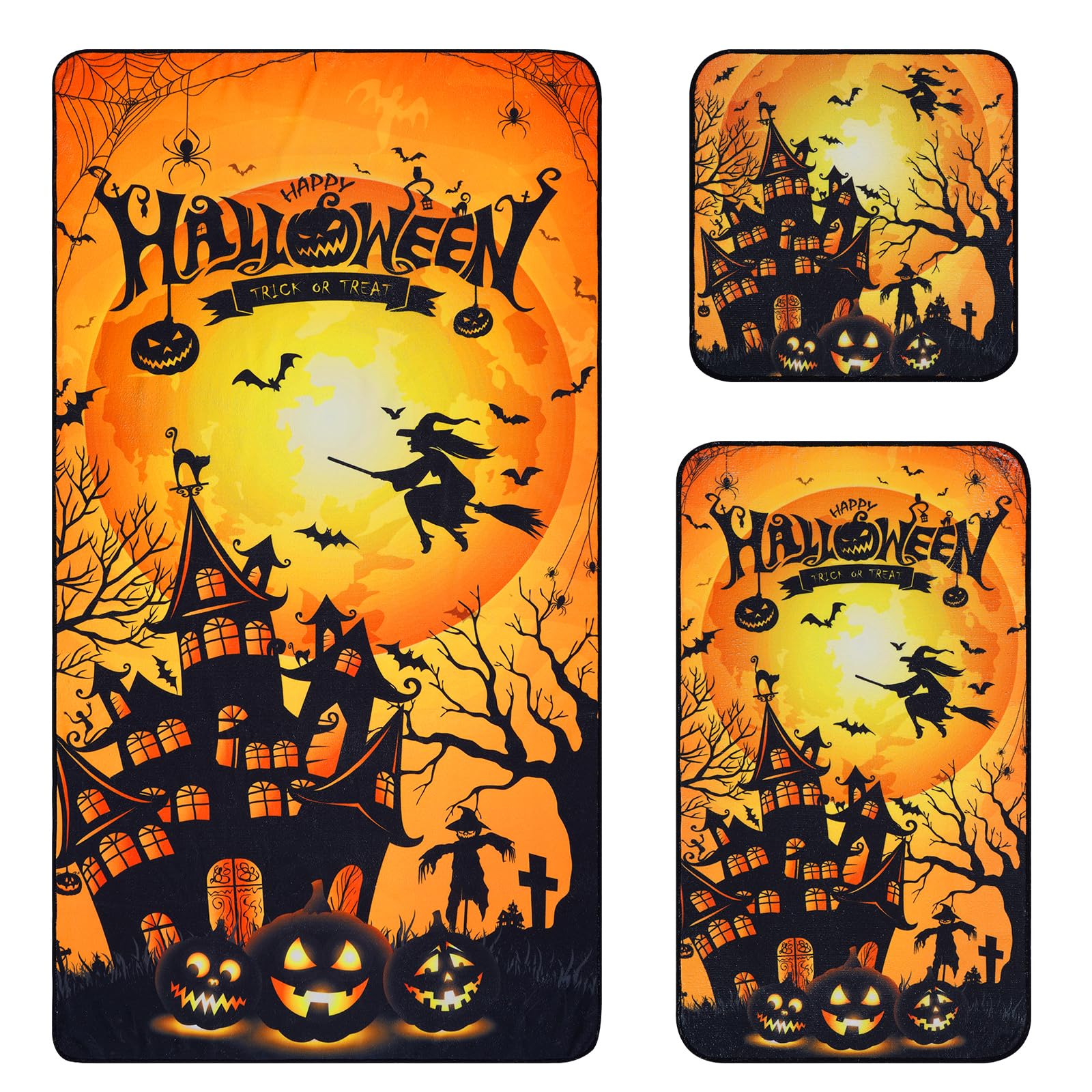 Amazon.com: ASPMIZ 3Pcs Halloween Beach Towel Set with Bath Towel, Hand ...