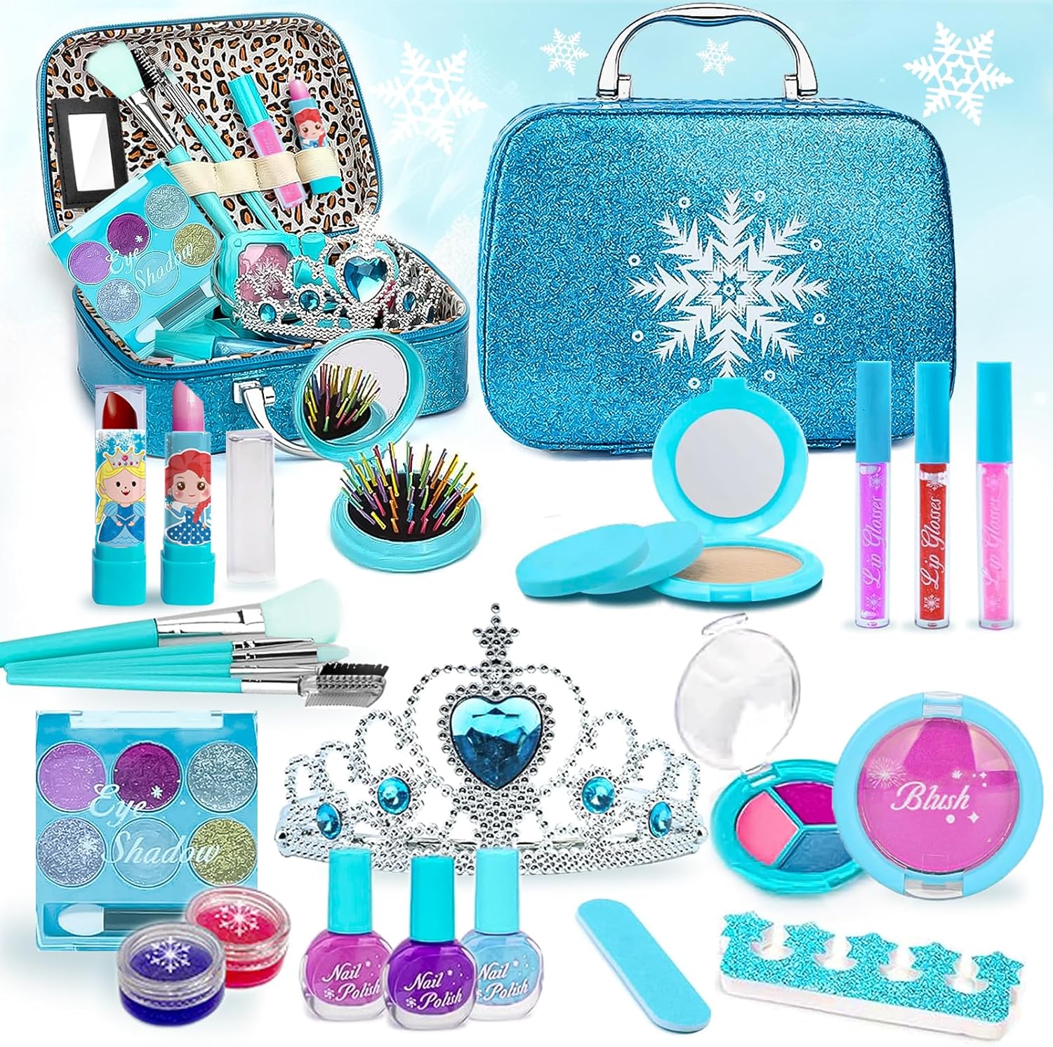 Kids Makeup Set for Girls,Washable Pretend Makeup Kit Toys with ...