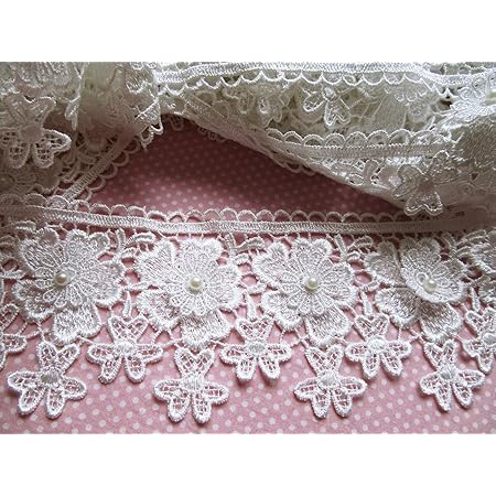 Neckline lace trim Wedding Veil Lace Trims Sell by yard Waves Beaded ...