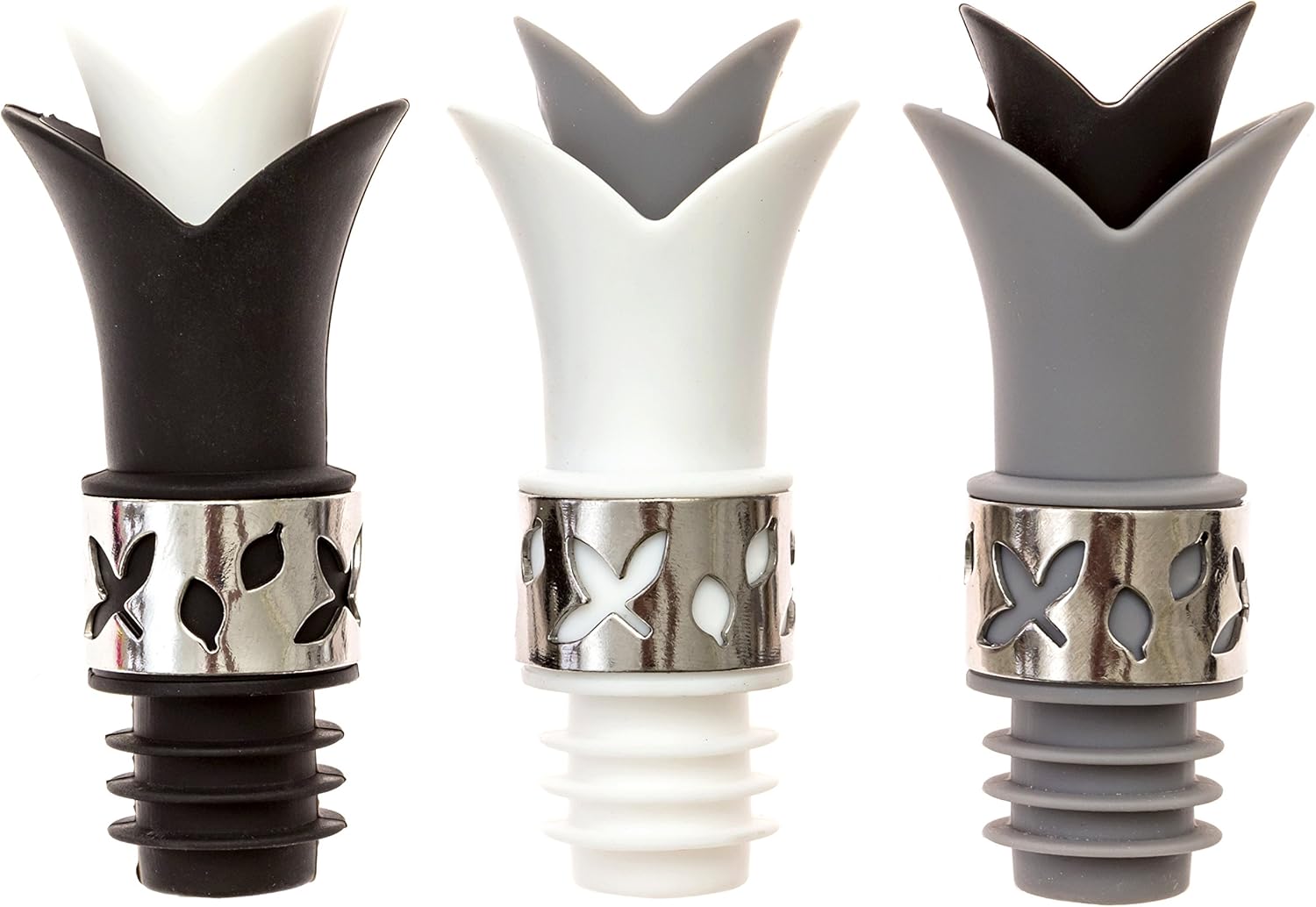 Amazon.com: Sofie's Cottage Silicone Wine Stopper Pourer with Stainless ...