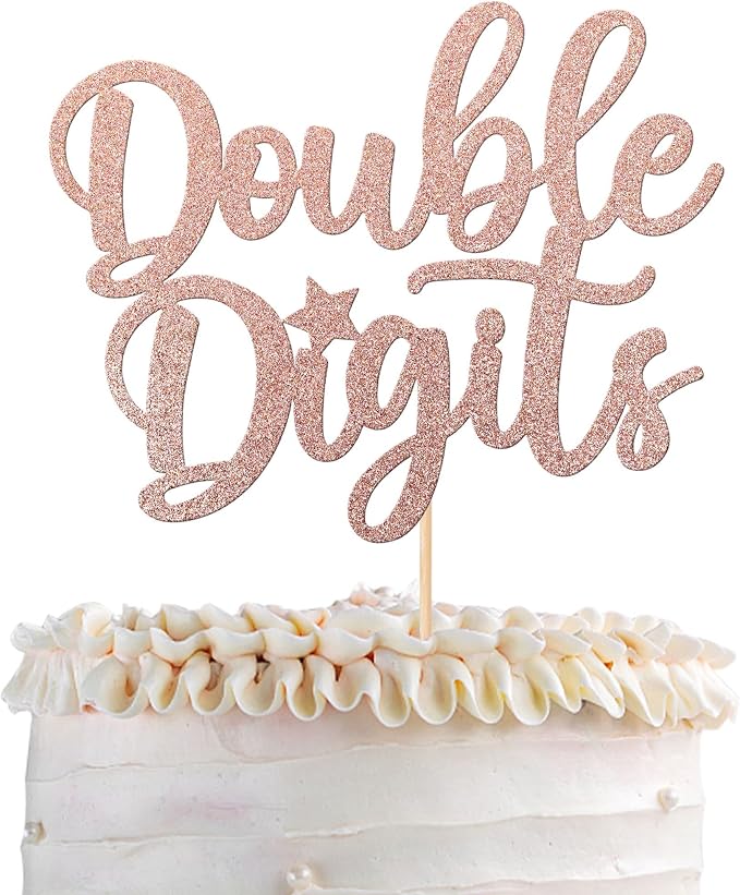 Amazon.com: 1 Pack Double Digits 10th Birthday Cake Topper 10 Year Old ...