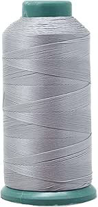 Amazon.com: Mandala Crafts Bonded Nylon Thread Gray Heavy Duty Sewing ...