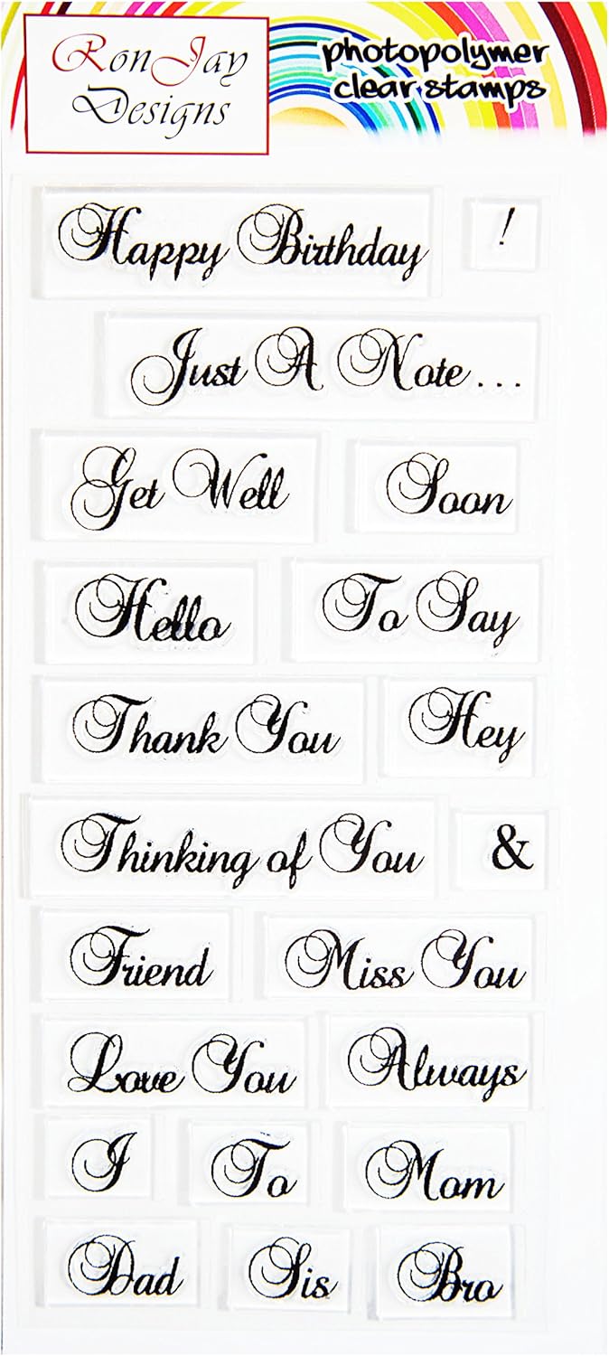 Amazon.com: RonJay Designs "Thinking of You" acrylic stamps : Arts ...