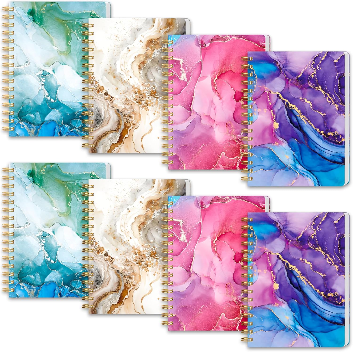 Koogel 4PCS Mini Spiral Notepads A6, Small Spiral Journal Pocket ...