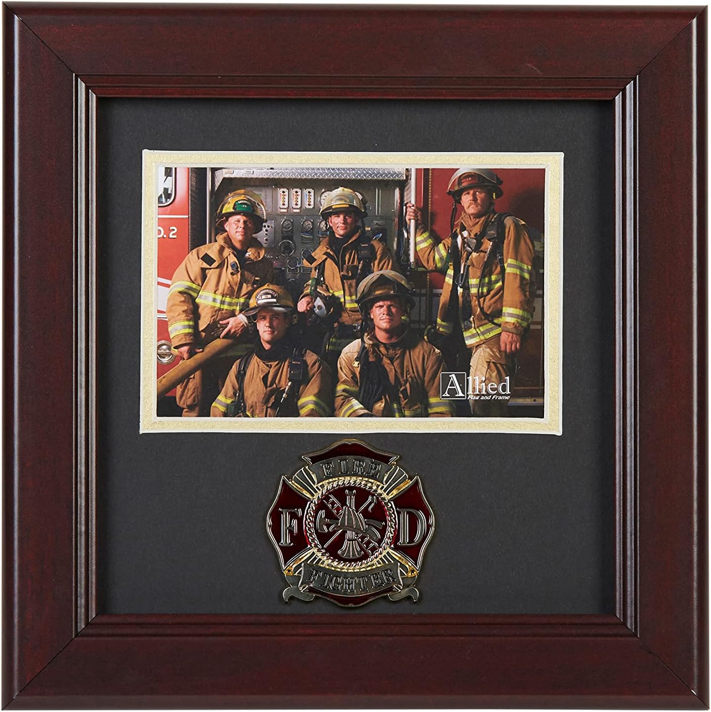 Amazon.com - Allied Frame US Firefighter Medallion Landscape Picture ...