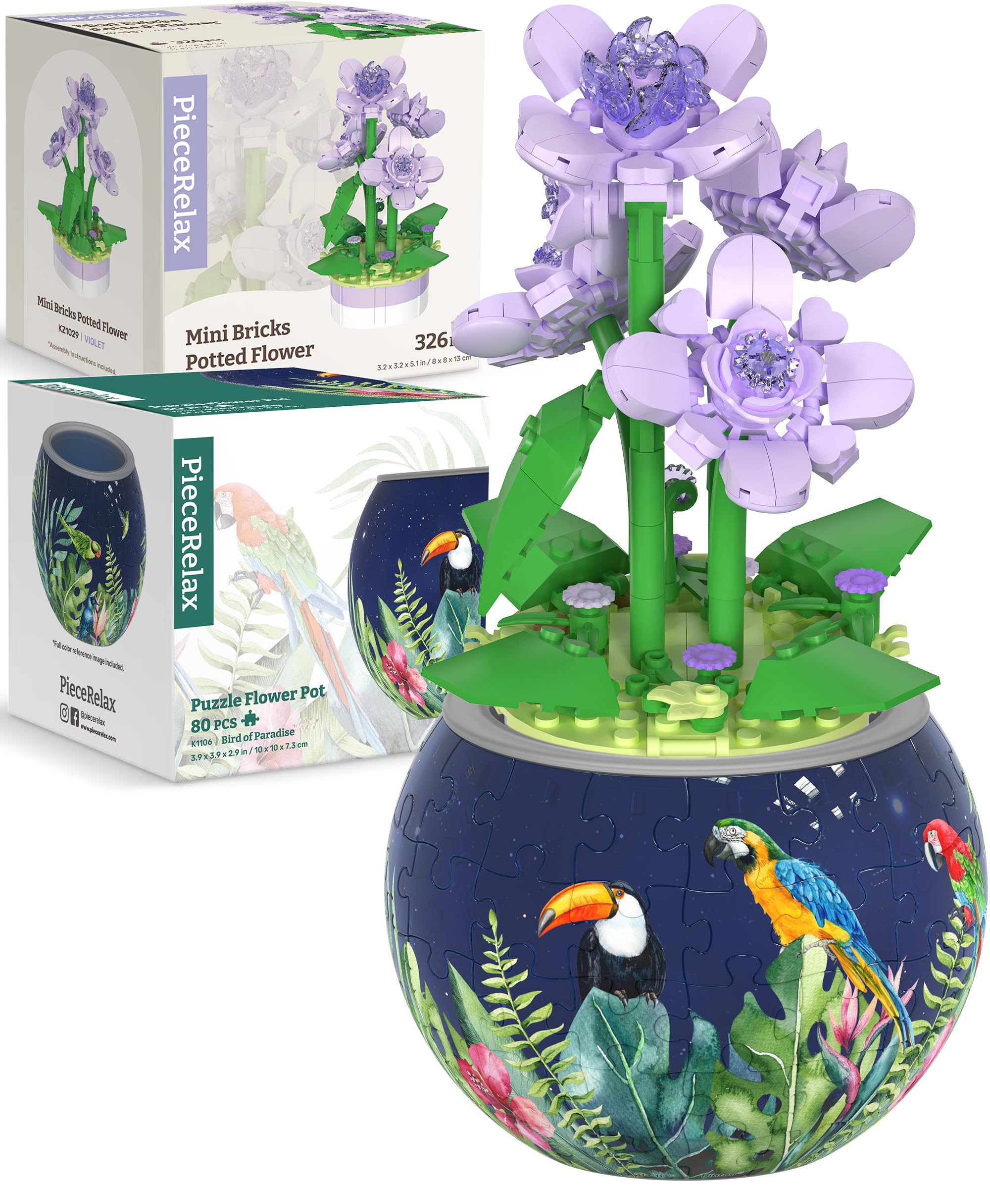 Amazon.com: PieceRelax Puzzle Planter and Flower Decoration Building ...