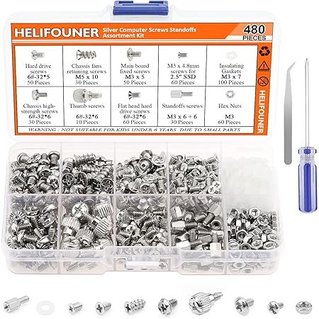 Amazon.com: StarTech.com Deluxe Assortment PC Screw Kit - Screw Nuts ...