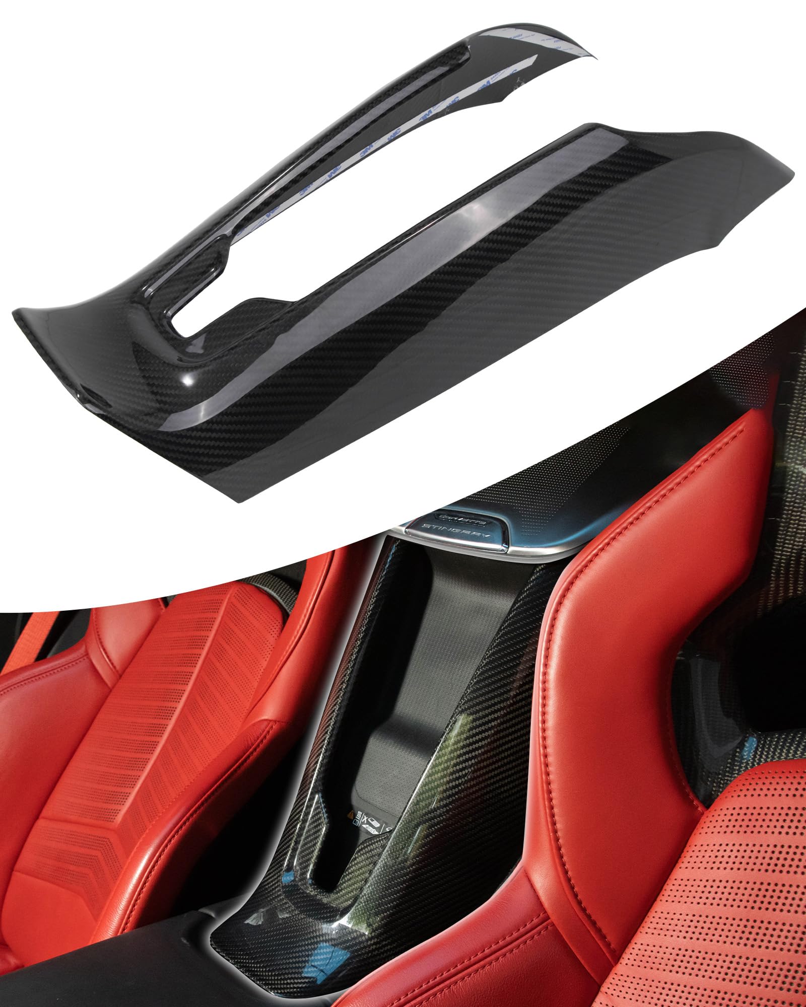 Amazon.com: NUBEHONE Upgrade C8 Carbon Fiber Interior Center Control ...