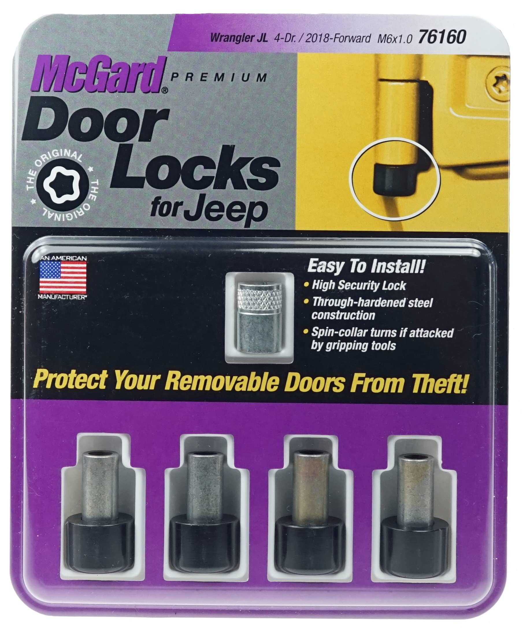 Amazon.com: McGard Door Pin Lock, 6 mm x 1 Thread, 1/4 in Drive Key ...