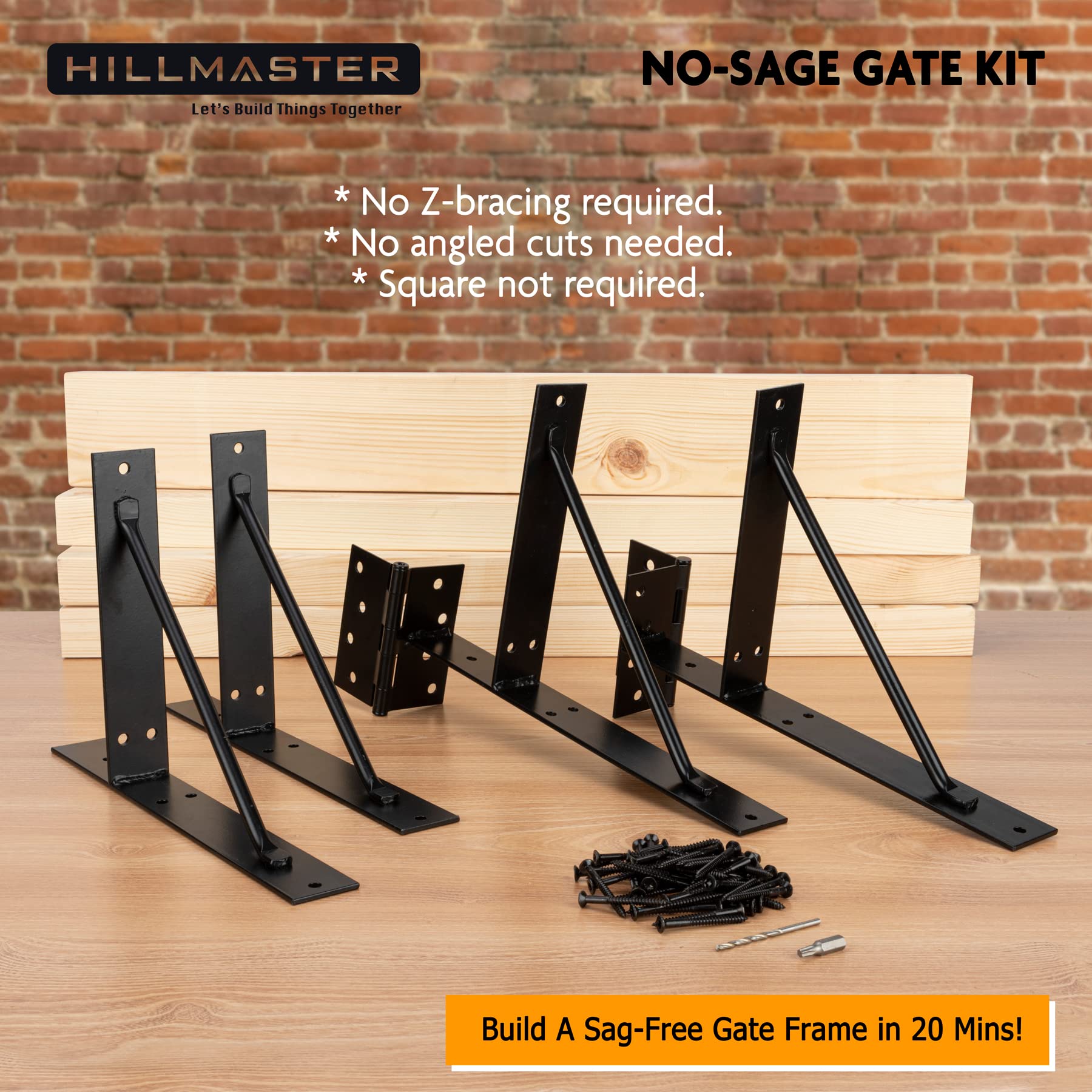 Snapklik.com : HILLMASTER Gate Corner Brace Bracket Heavy Duty Anti Sag ...