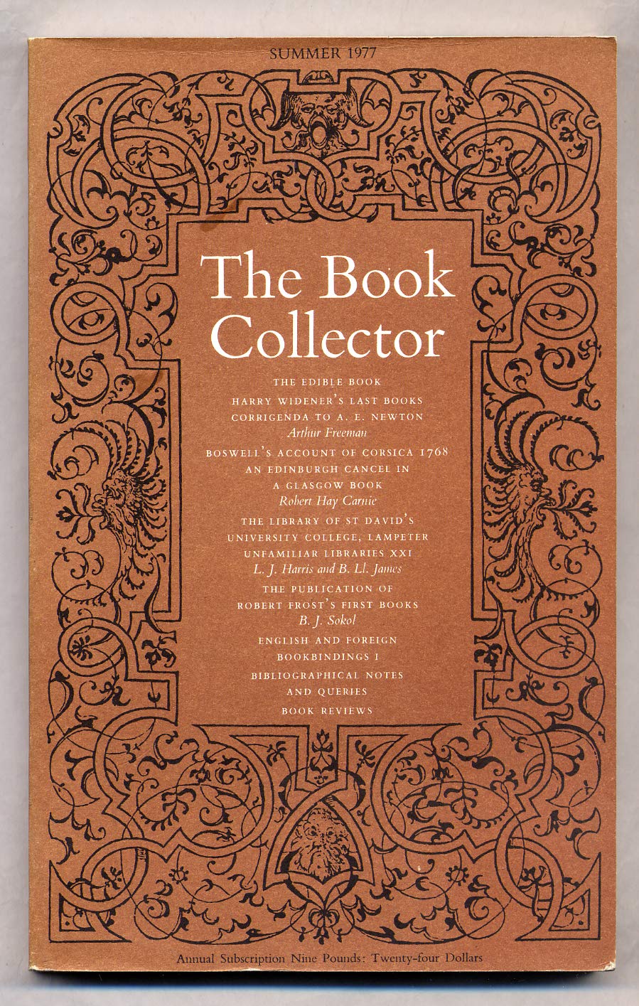 The Book Collector Volume 26, No. 4, Winter 1977: Barker, Nicolas ...