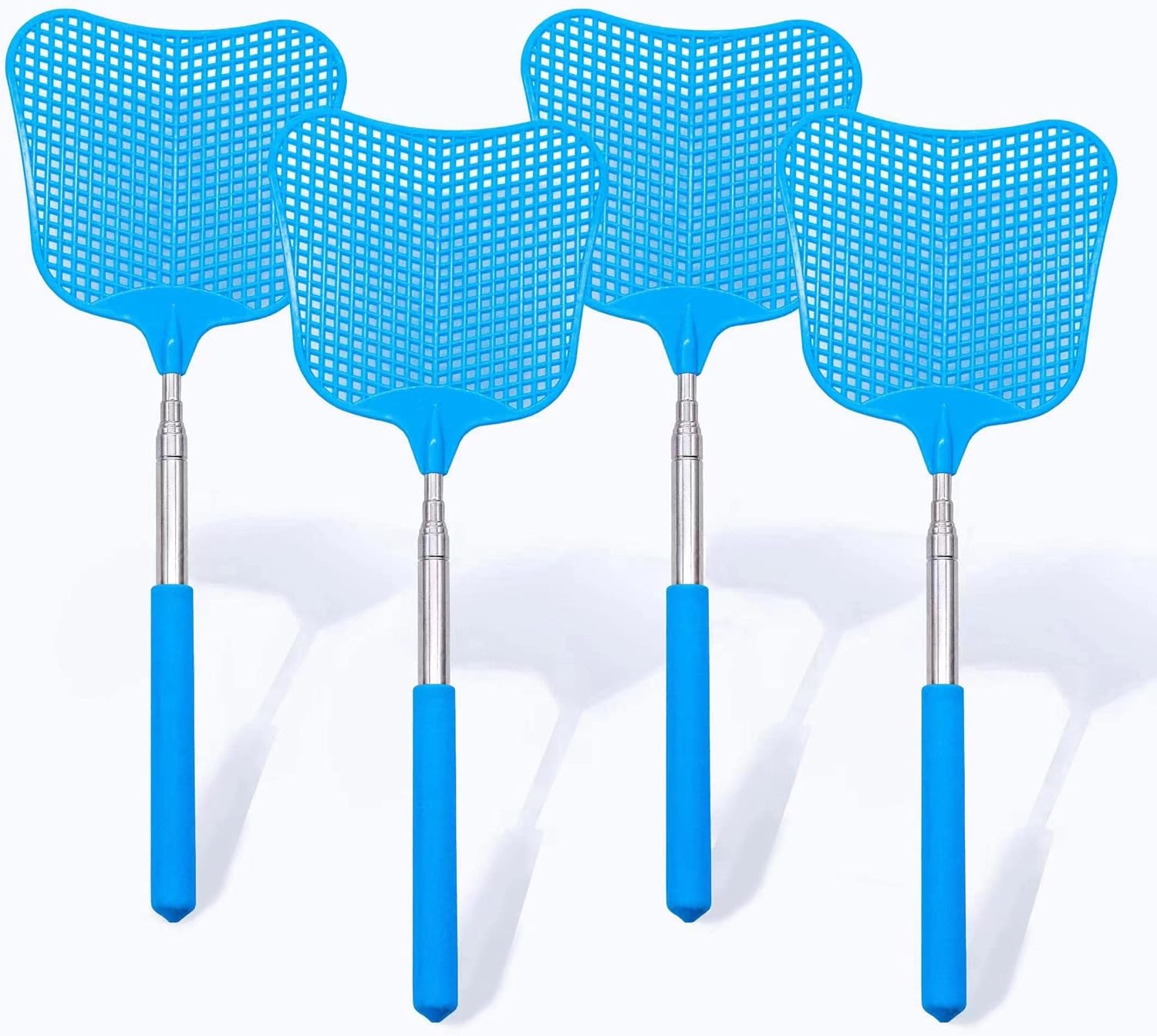 Amazon.com: 4 Pack Fly Swatter, Telescopic Fly Swatters. with Stainless Steel Handle, Travel ...