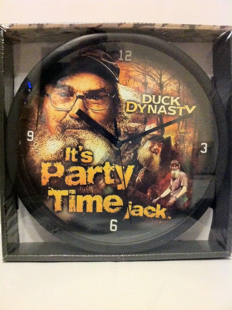 Amazon.com: Duck Dynasty Party Time 9" Black Rim Clock : Home & Kitchen