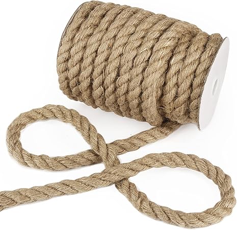 Amazon.com: Tenn Well 1/2 inch Jute Rope, 33 Feet 14mm Thick Twine Rope ...