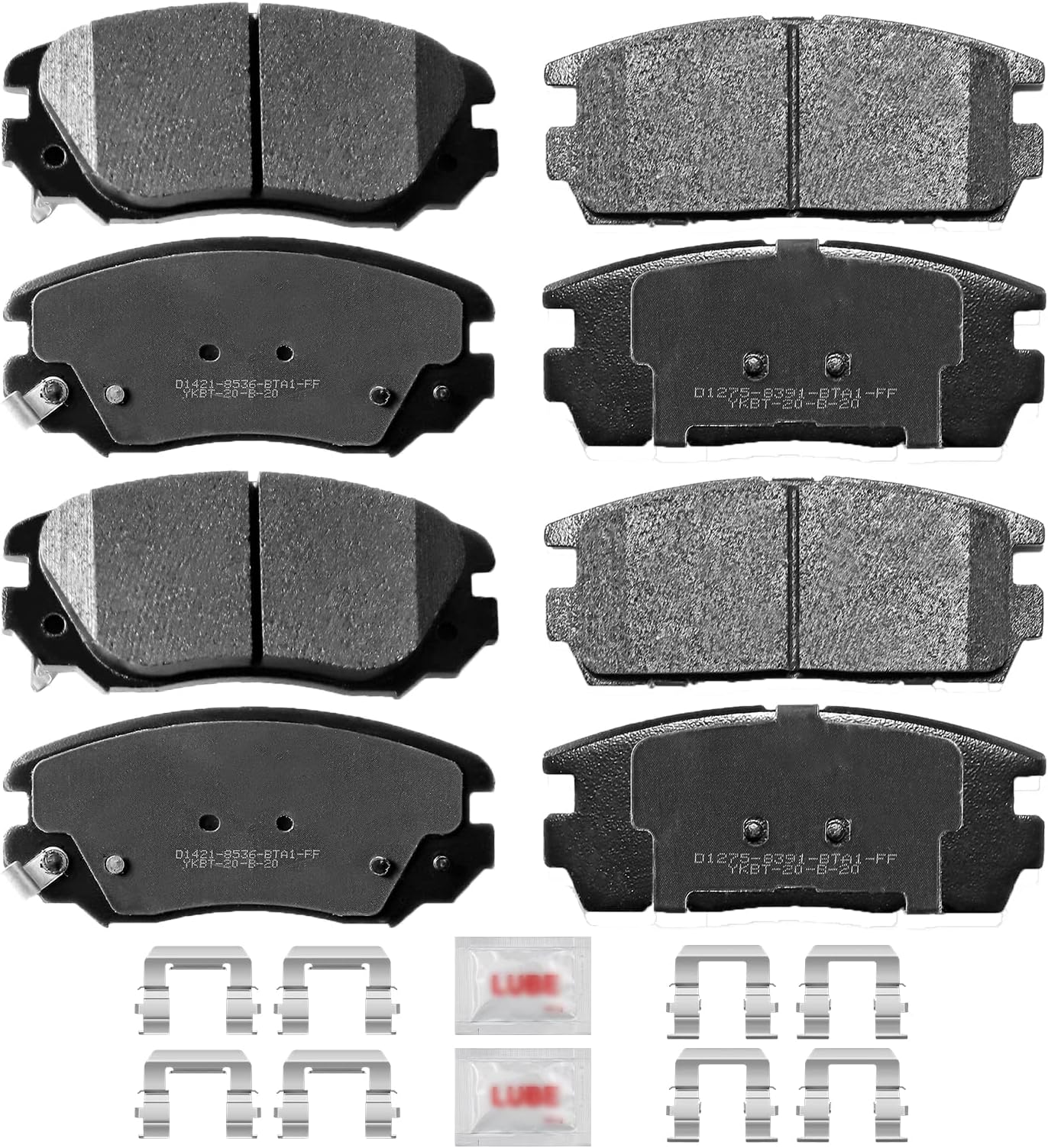 Amazon.com: IBESTWOLF Front and Rear Ceramic Brake Pads for 2010-2017 ...
