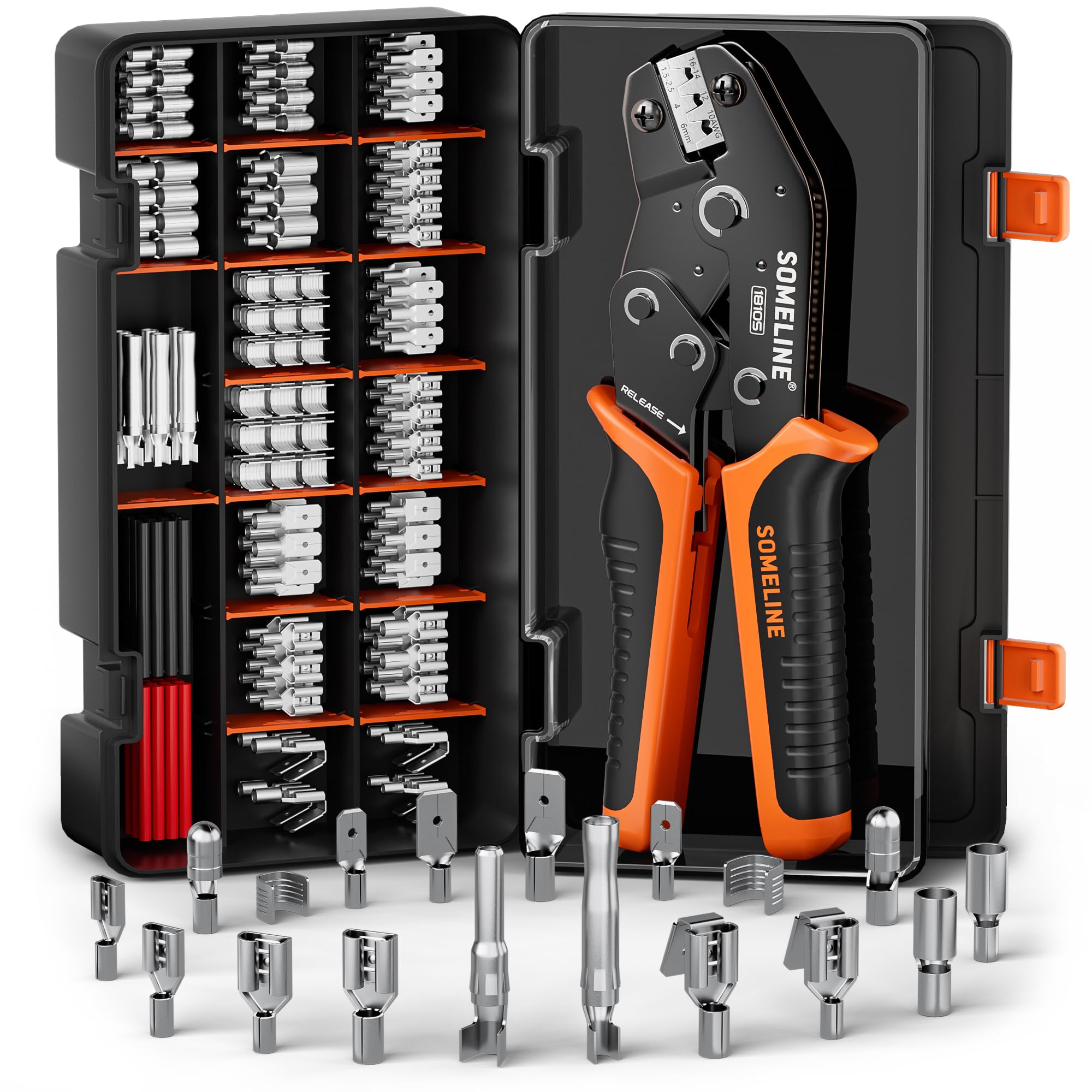 Snapklik.com : Wire Terminal Connector Crimping Tool Kit,3.9mm 4.8mm 6 ...