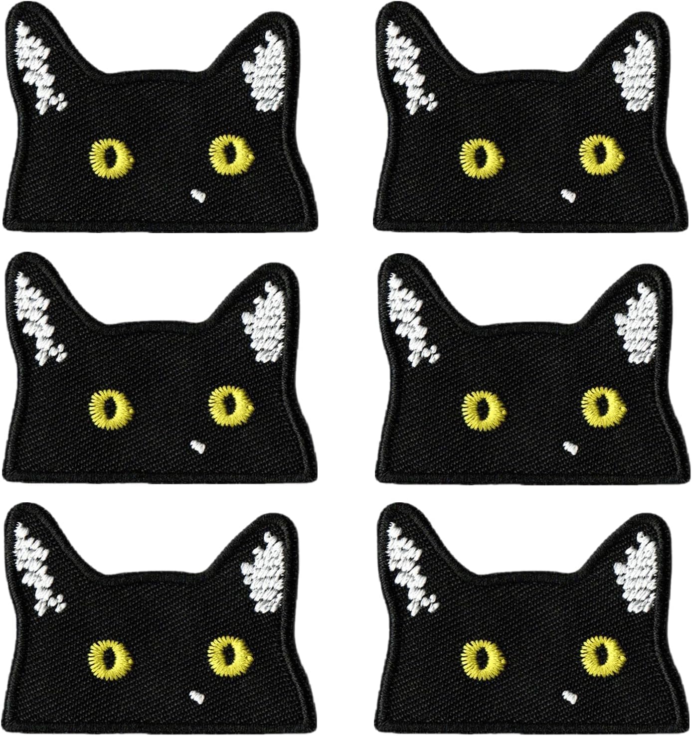 Amazon.com: 6 Pcs Black Cat Patch Universal Cartoon Peeking Cat ...
