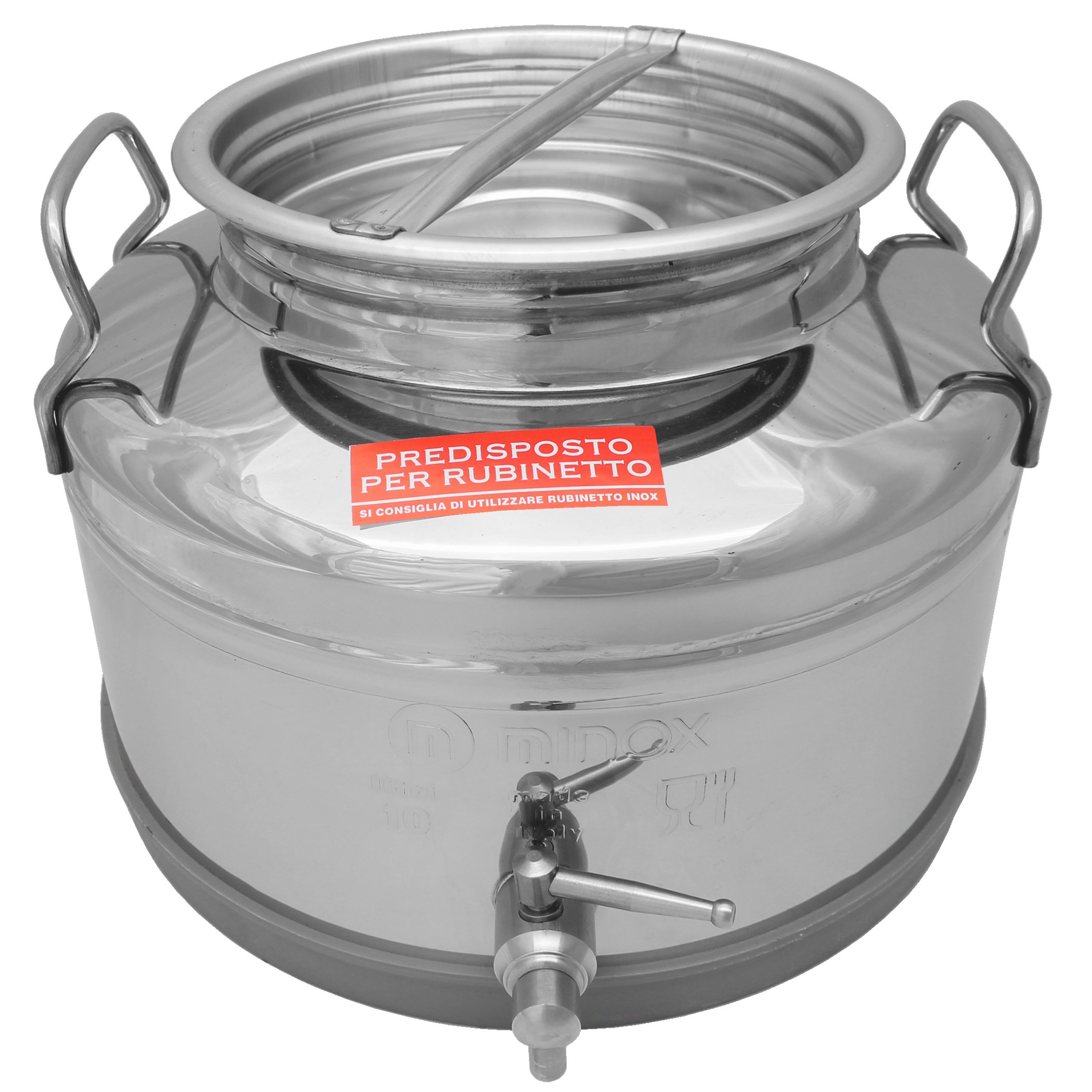 10 Liter Nsf Italian Made Stainless Steel Fusti Container 2 ...