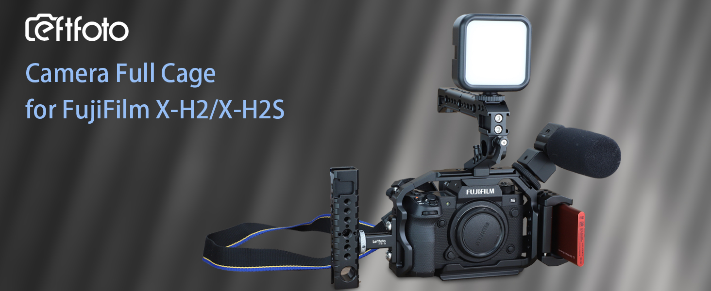 Nato Rail LEFTFOTO Camera Cage For FujiFilm X-H2/X-H2S - Aluminum Rig ...
