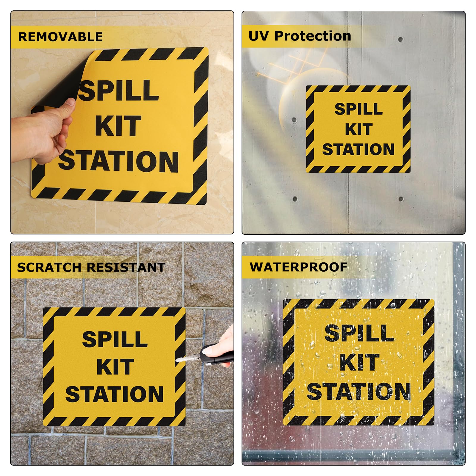 Snapklik.com : Spill Kit Station Stickers 12 10 Inch Vinyl Self ...