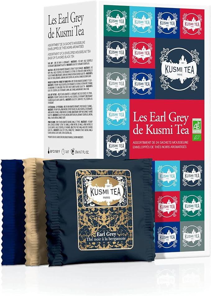 Kusmi Tea - Coffret "Les Earl Grey" - Assortiment de Thés Bio - Idée Cadeau Homme et Femme ...