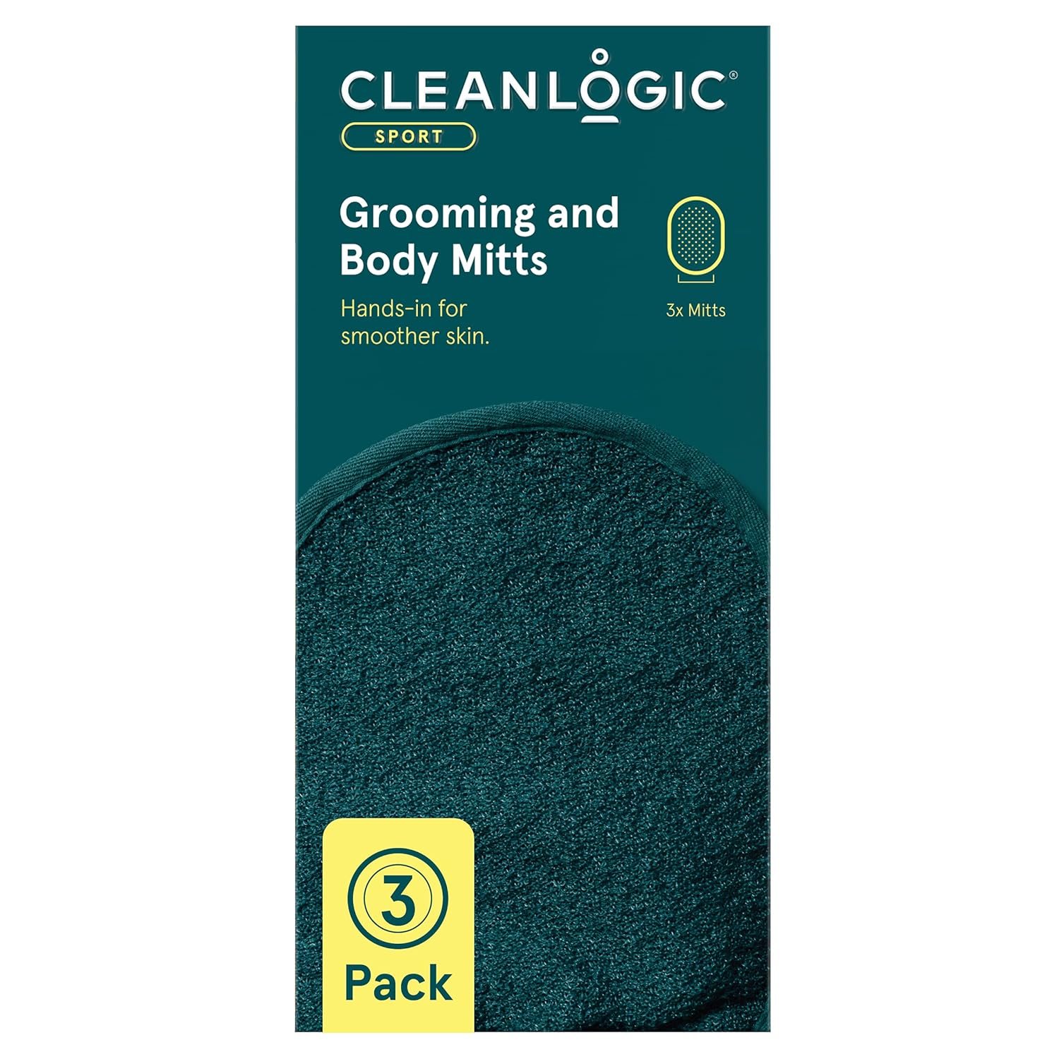 Amazon.com : Cleanlogic Sport Exfoliating Face & Body Grooming Mitt ...