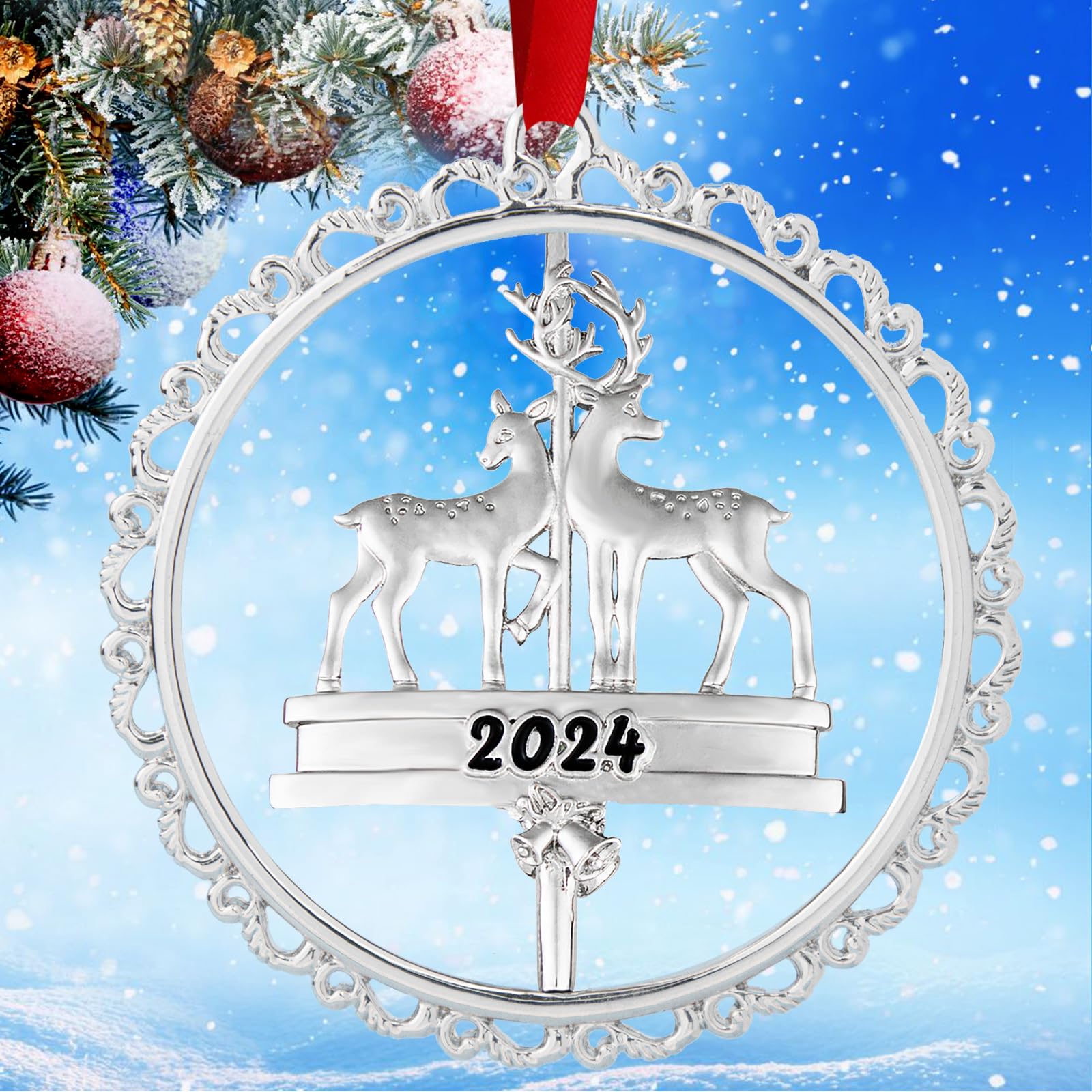 Amazon.com: 2024 Christmas Ornament Decoration for Christmas Tree ...