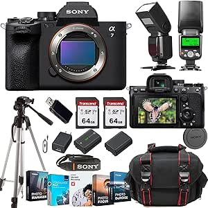 Amazon.com: Sony a7 IV Mirrorless Digital Camera (Body Only)+Case+128 GIG Memory Cards+TTL Flash ...