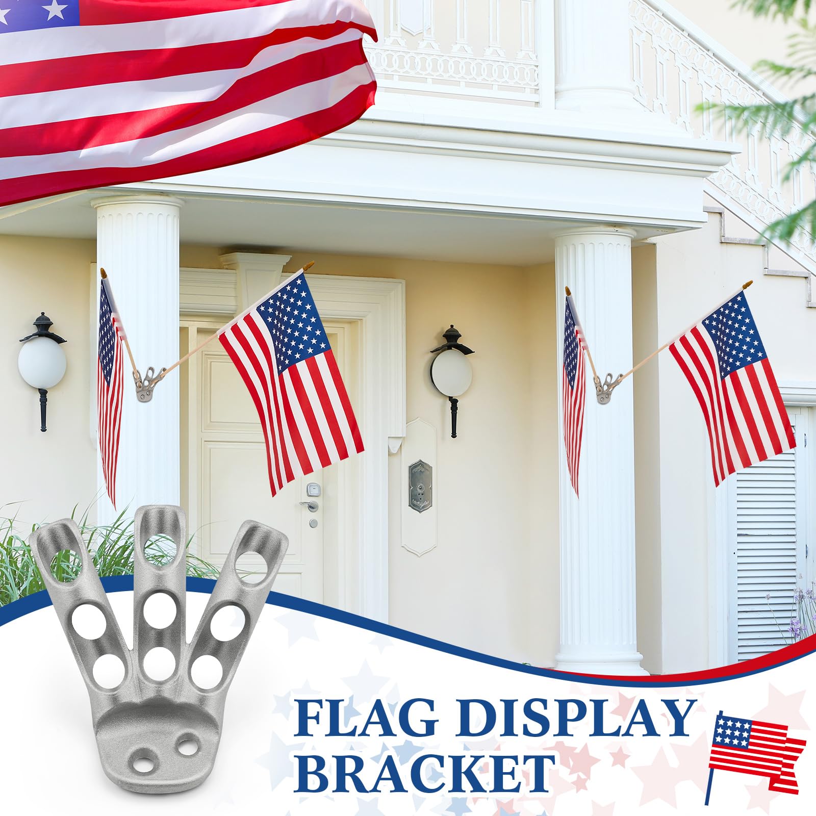Snapklik.com : 2 Pcs 3 Hole Flag Holders Small Flag Holders Bracket For ...