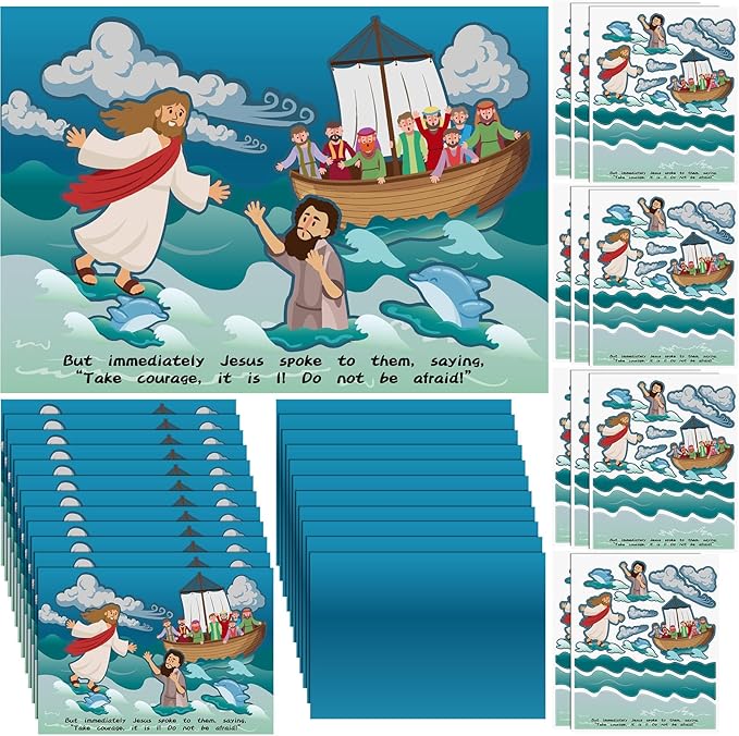 Amazon.com: MotiMind 24 Set Jesus Walk on Water Scenes Craft Kit ...