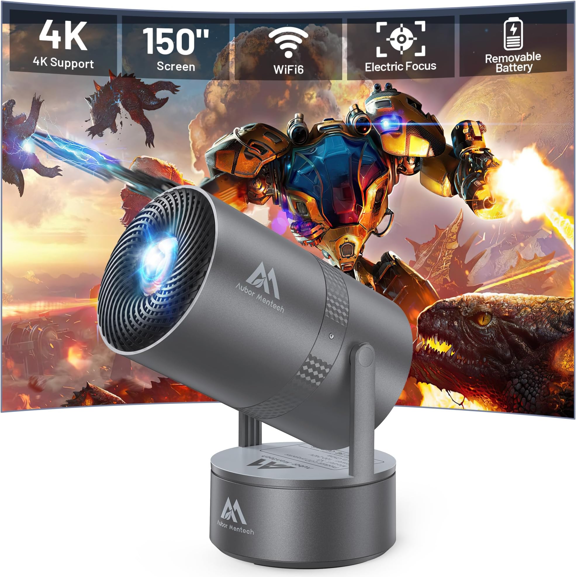 Amazon.com: [Built-in Battery & Apps] Mini Projector with WiFi and ...