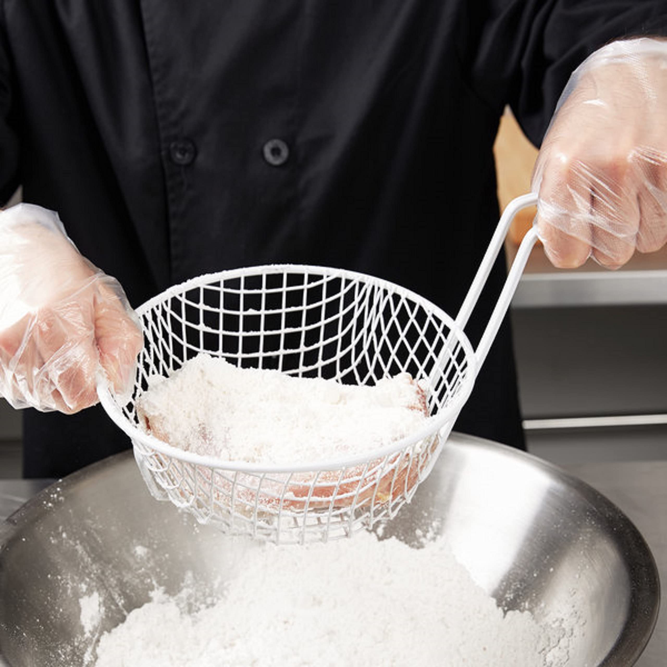 Snapklik.com : 8” Round Breading Basket Coarse Mesh 3" Deep- Culinary ...